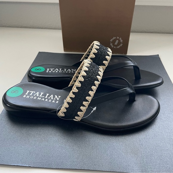 Italian Shoemakers | Shoes | Italian Shoemaker Black Claim Sandal Size ...